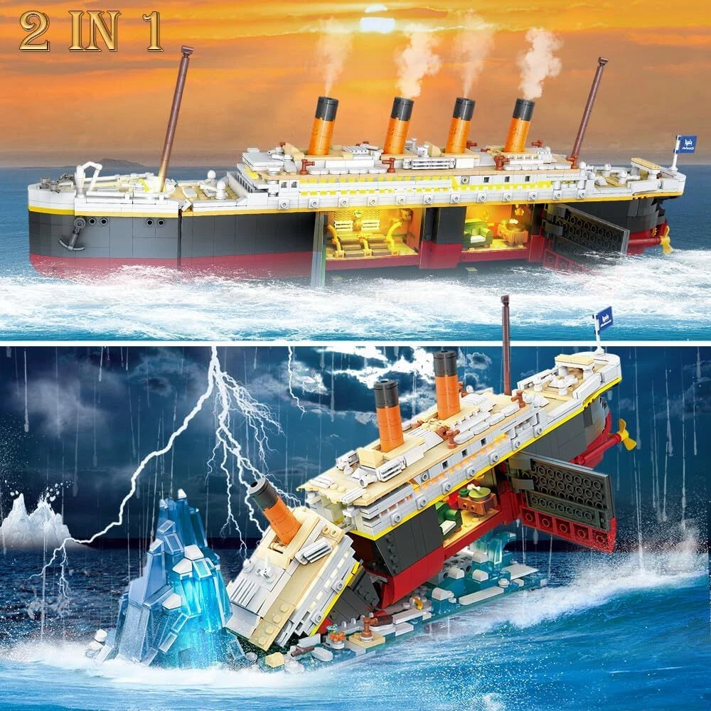 Titanic Building Set with LED Light, Mini Building – Salvage & Co Indy