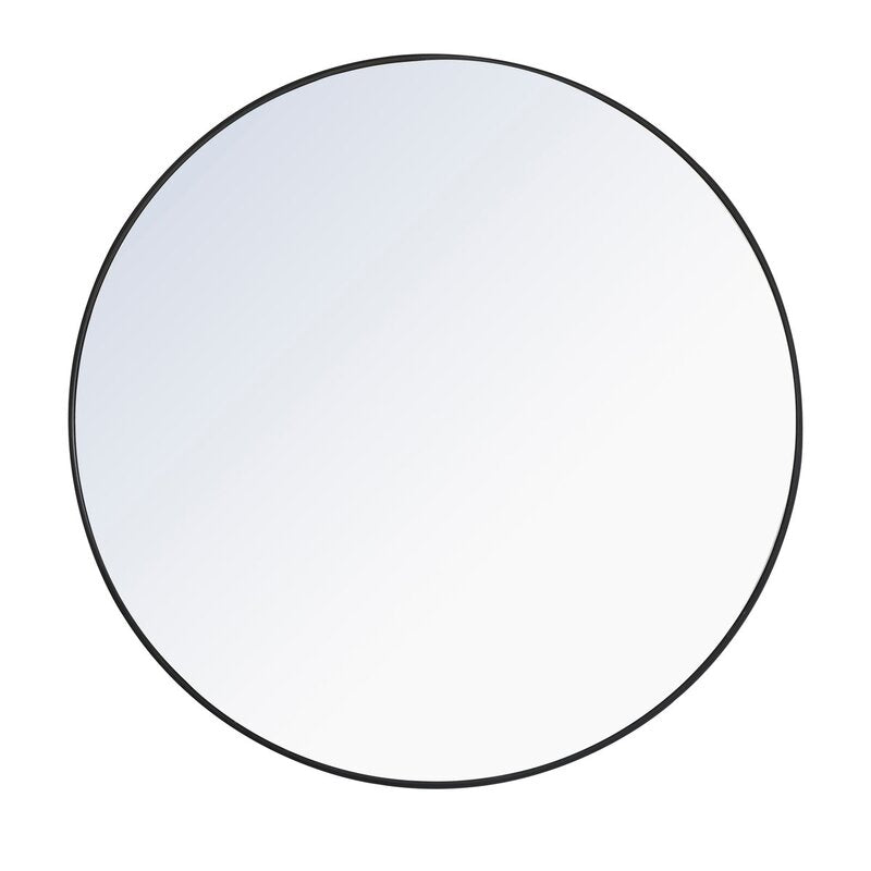 Needville Round Metal Wall Mirror