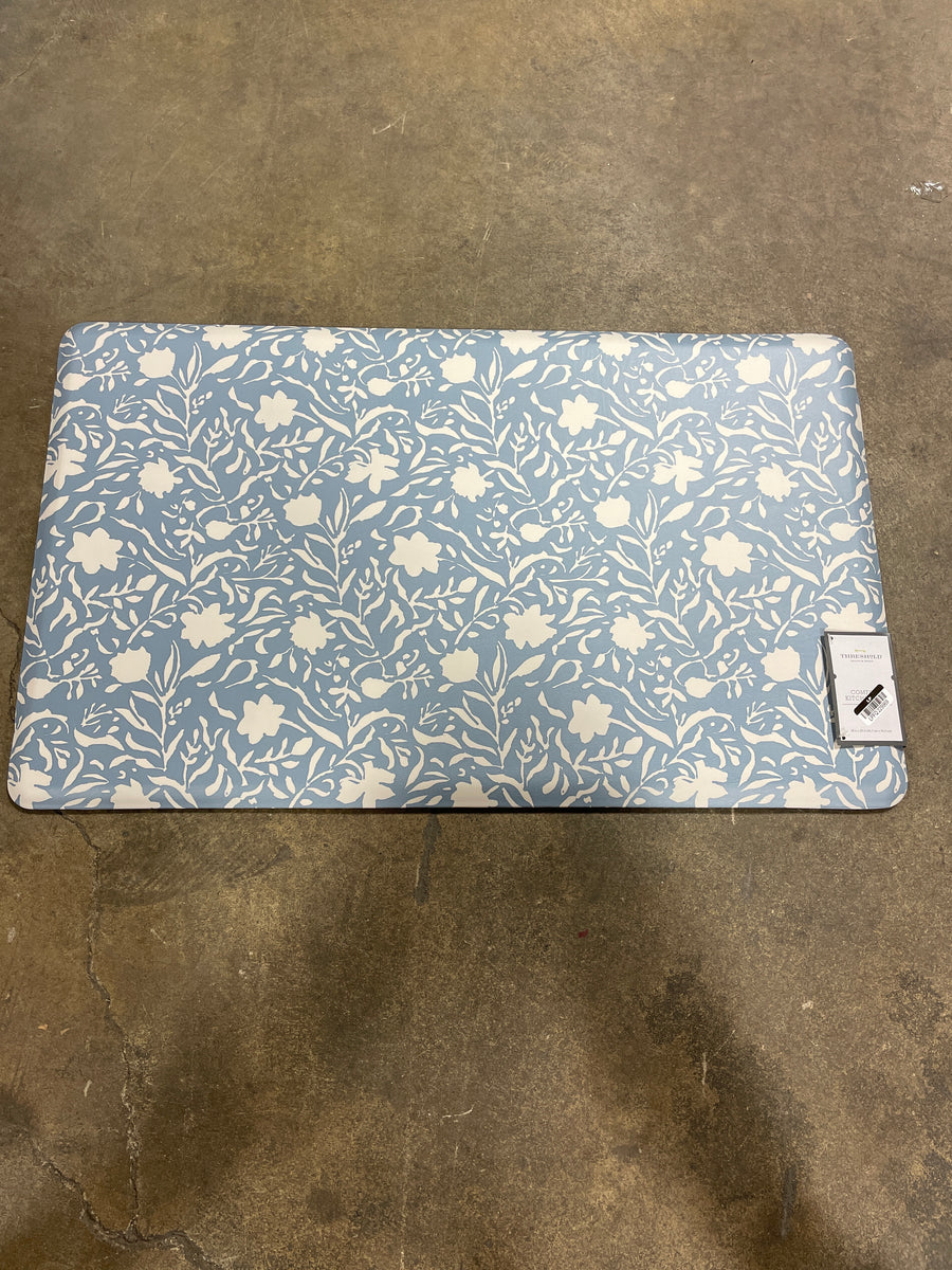 Blue Floral Threshold Comfort Kitchen Mat, final cut – Salvage & Co Indy