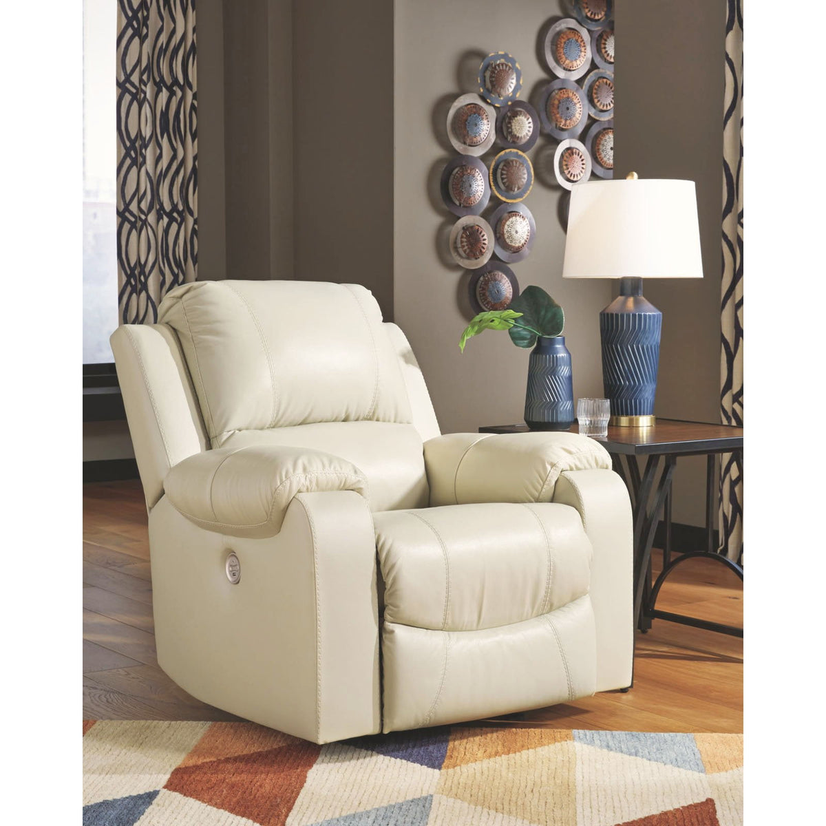 Rackingburg Leather Power Rocker Recliner in Cream – Salvage & Co Indy