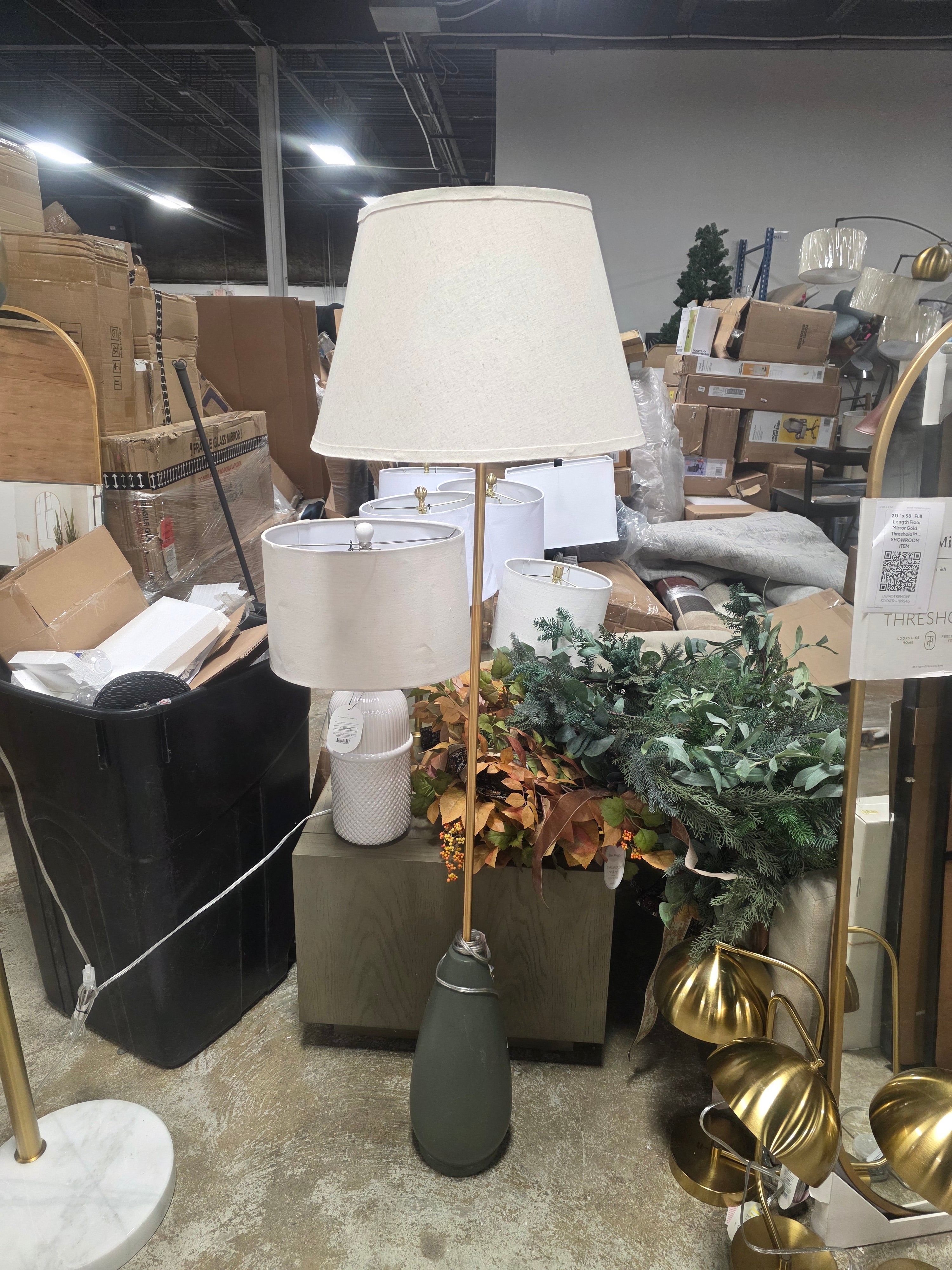 Wavy Shade Collection with Ceramic Base Floor Lamp - Threshold™ - SHOW ...