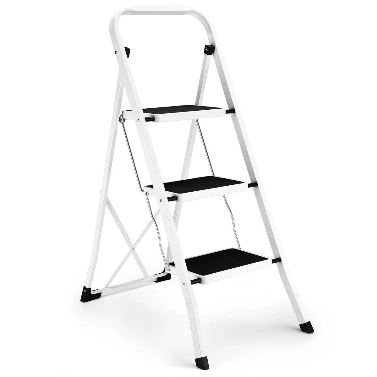 3 Step Ladder, Lightweight Folding Step Stools – Salvage & Co Indy