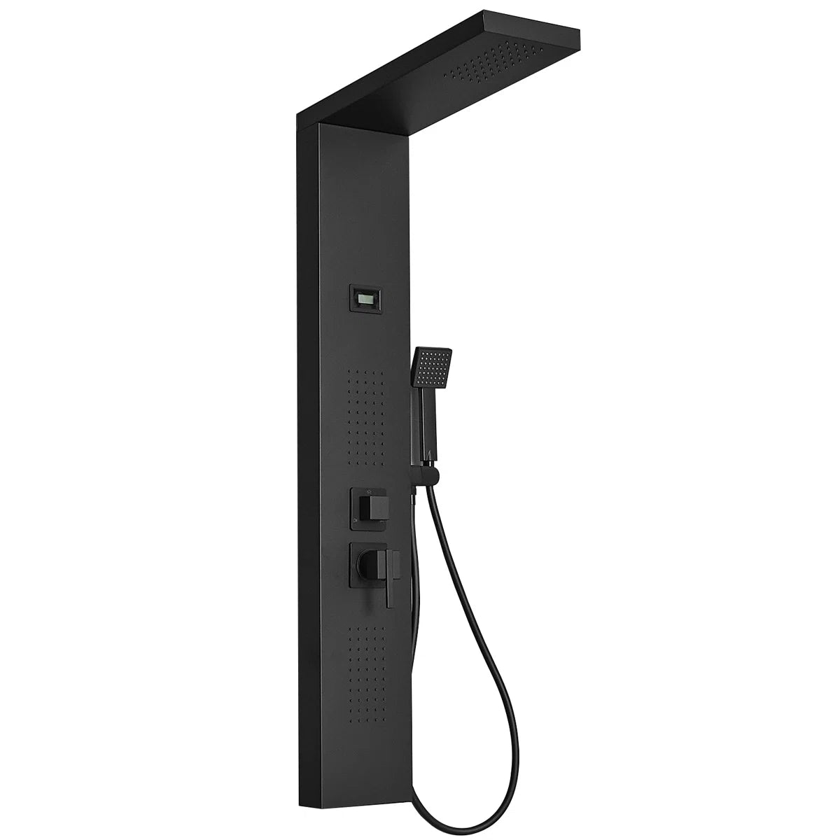Shower Panel with Fixed Shower Head Black – Salvage & Co Indy