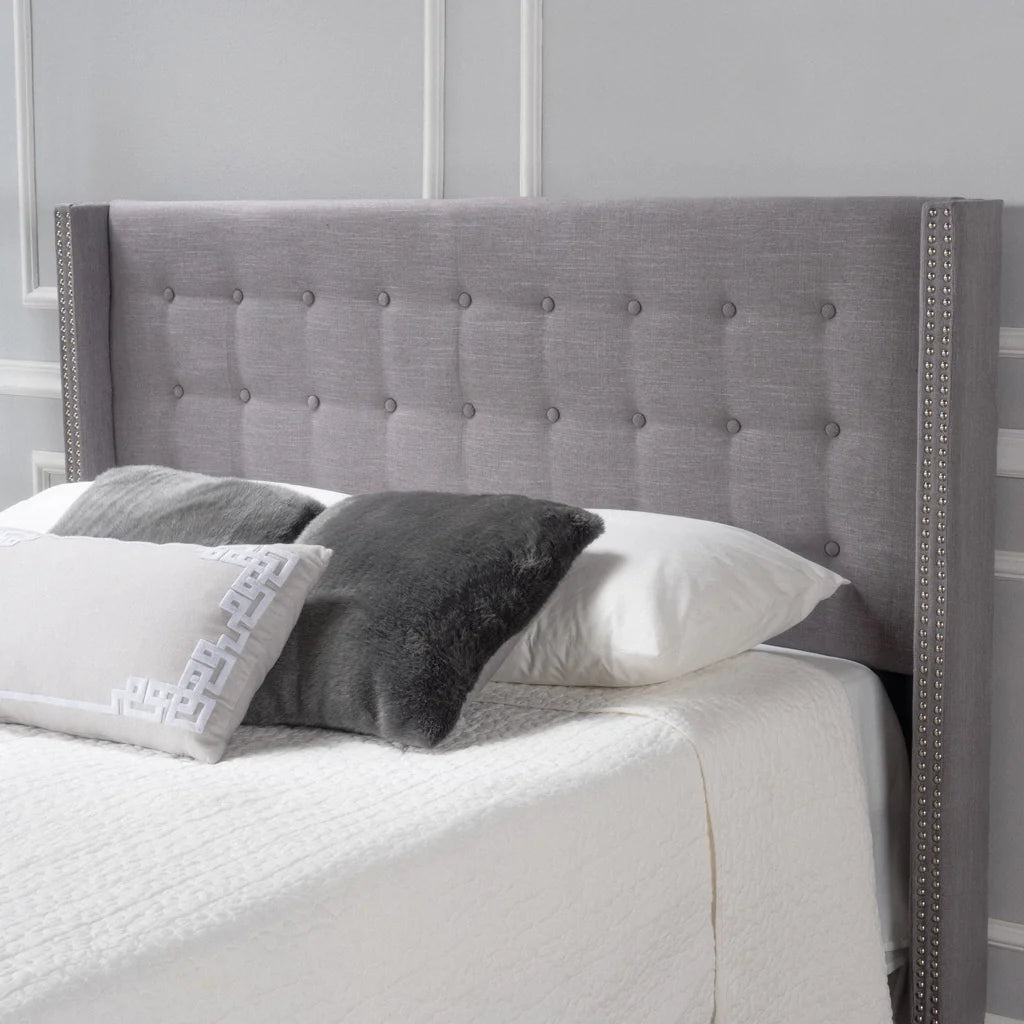 Kendrah Dark Grey Fabric Full/ Queen Headboard – Salvage & Co Indy