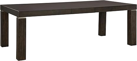 Hyndell Contemporary Dining Extension Table, Seats up to 8, Dark Brown ...