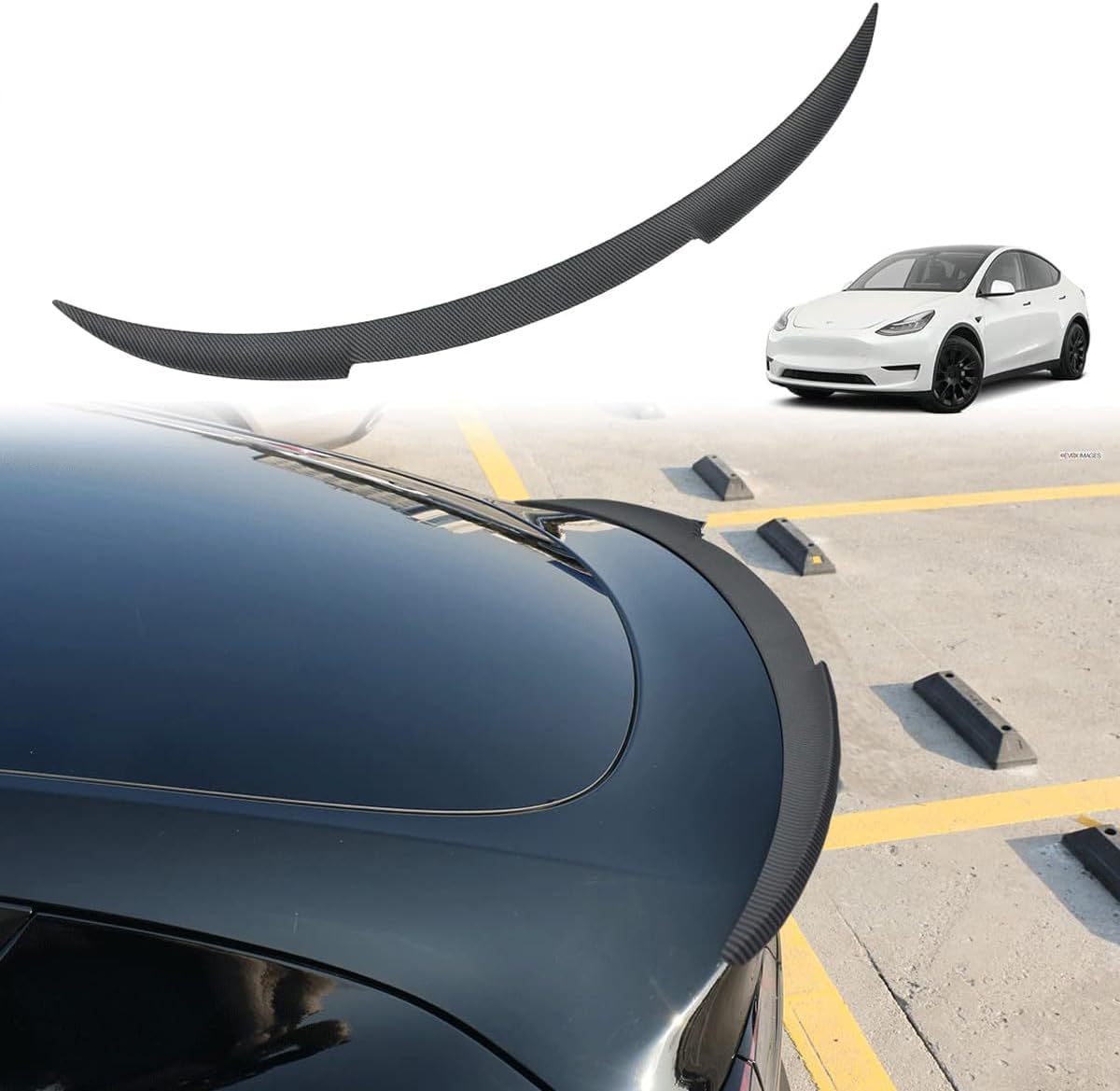 Tesla Model Y Rear Trunk Spoiler Lip Tail Wing Rear Trunk Lid – Salvage ...