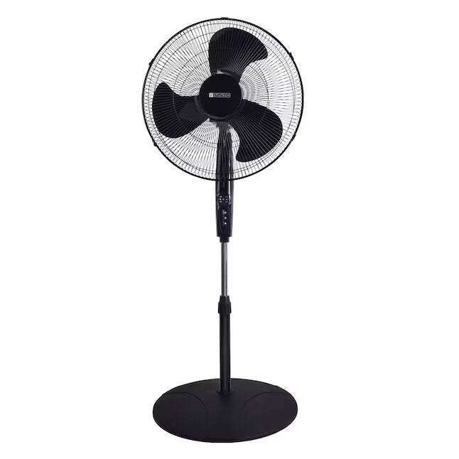 Indoor Black Oscillating Pedestal Fan with Remote – Salvage & Co Indy