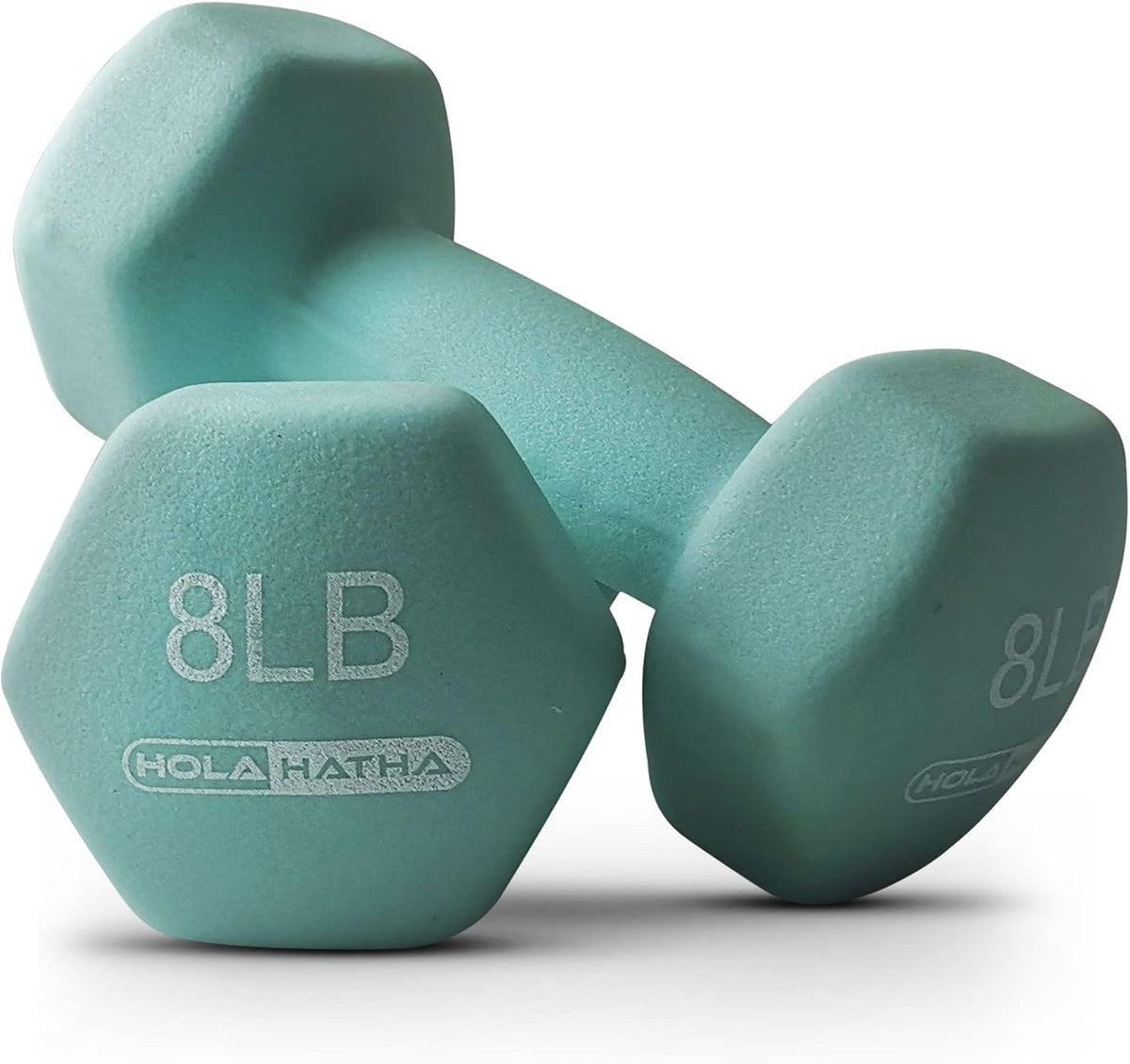 8 Pound Neoprene Dumbbell Free Hand Weight Set with Rack, Ideal ...