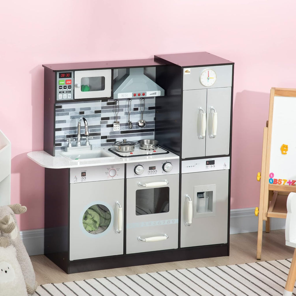 Wooden Play Kitchen with Lights Sounds – Salvage & Co Indy