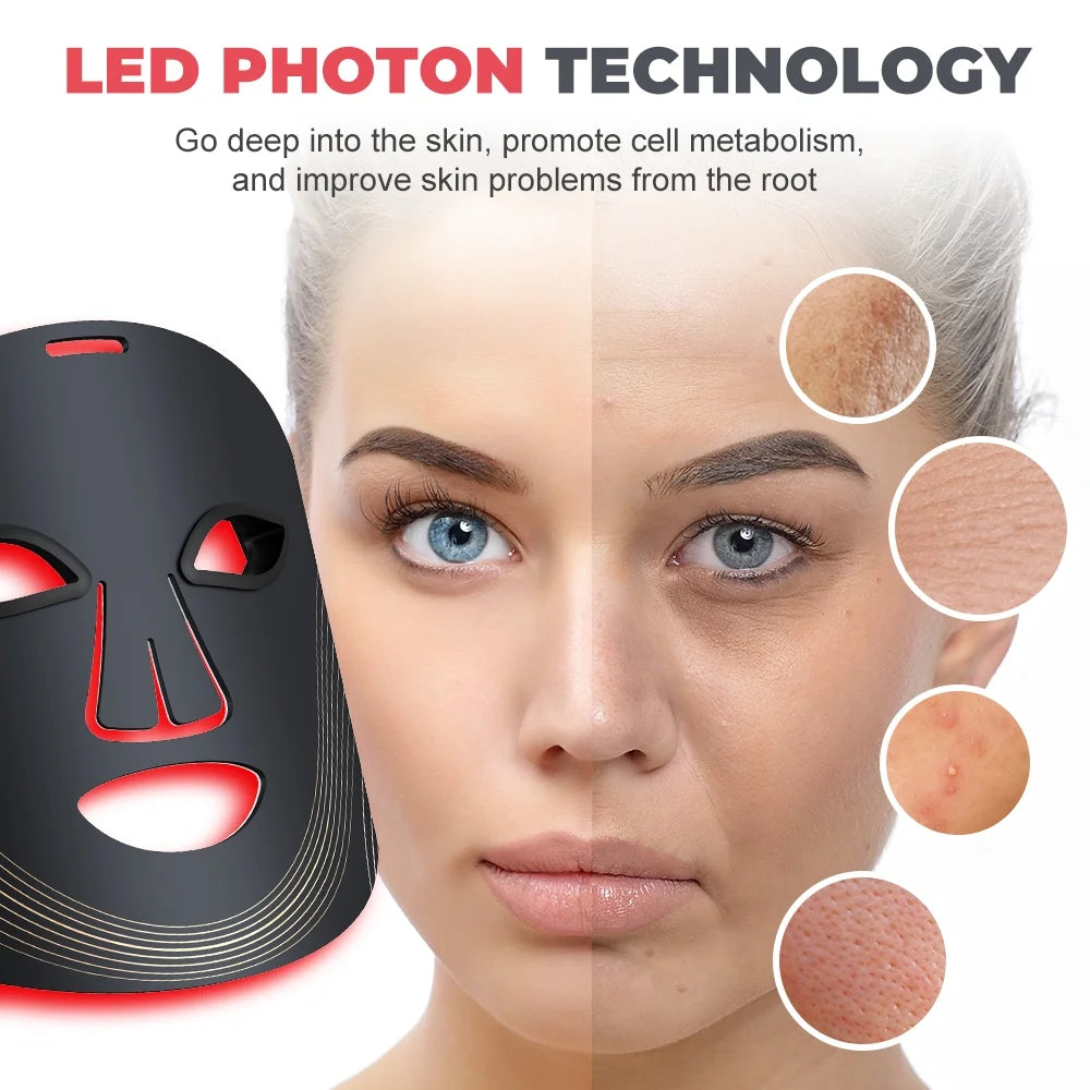 Led Face Mask Red Light Therapy Mask for Face, 7 Colors LED – Salvage ...