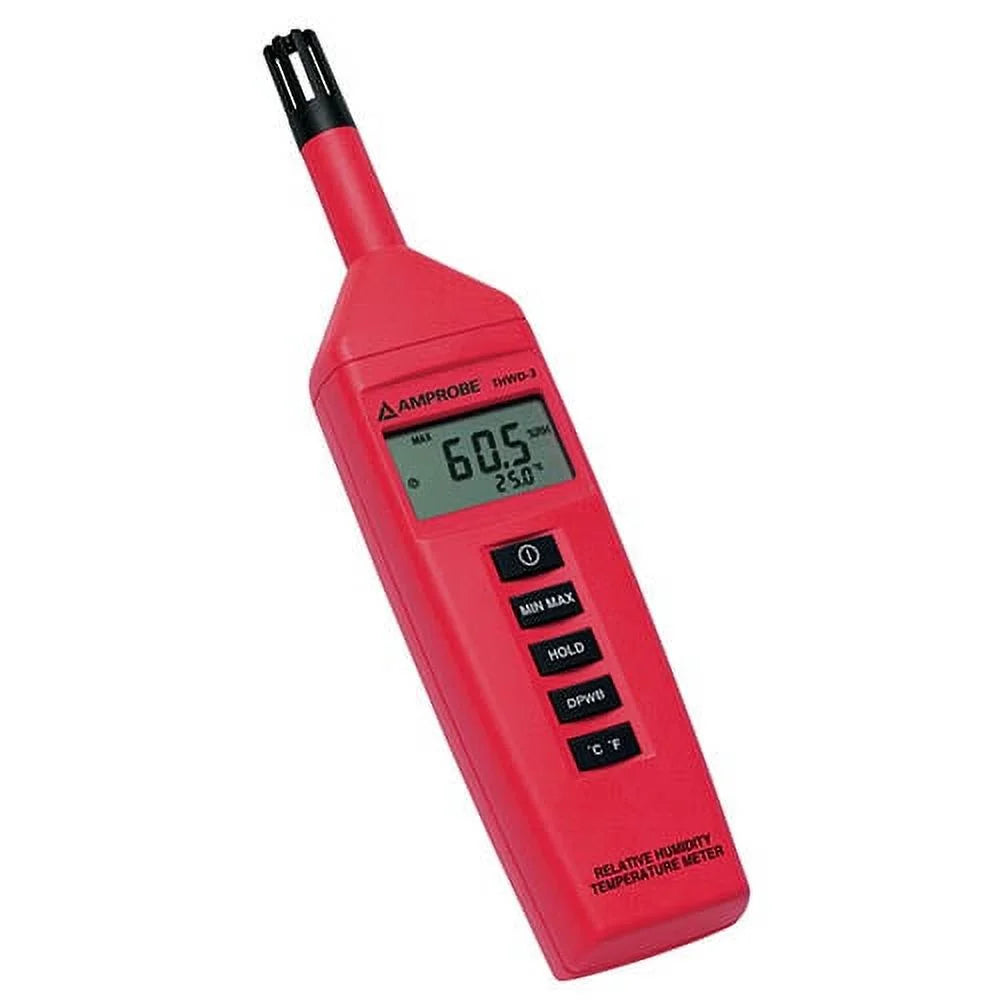 Temperature Meter w/ Wet Bulb and Dew Point, Extended Probe and Capaci ...