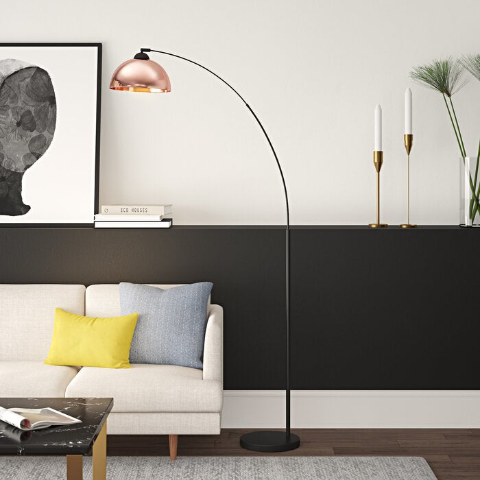 Arenstein Angelray Rose Gold Arched Floor Lamp – Salvage & Co Indy