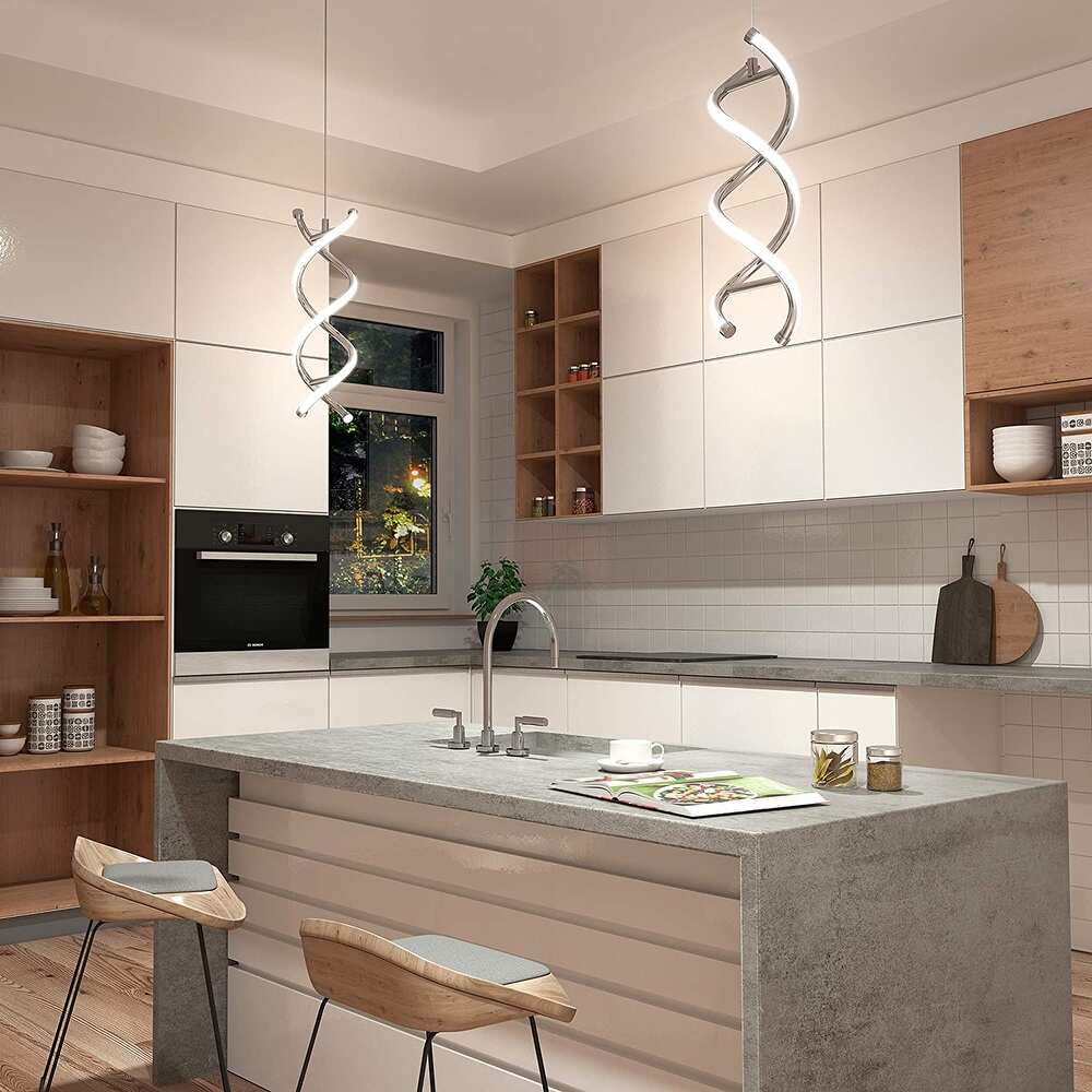 DNA Integrated LED Pendant Light Fixture, Chrome – Salvage & Co Indy