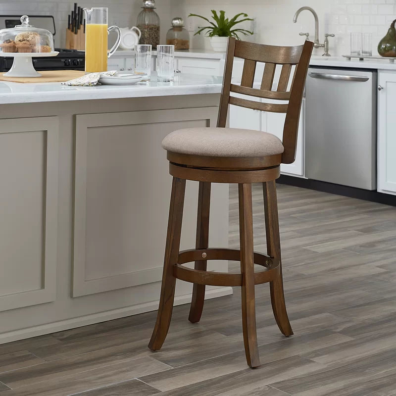 Burnt Brown Beecroft Swivel Bar Stool – Salvage & Co Indy