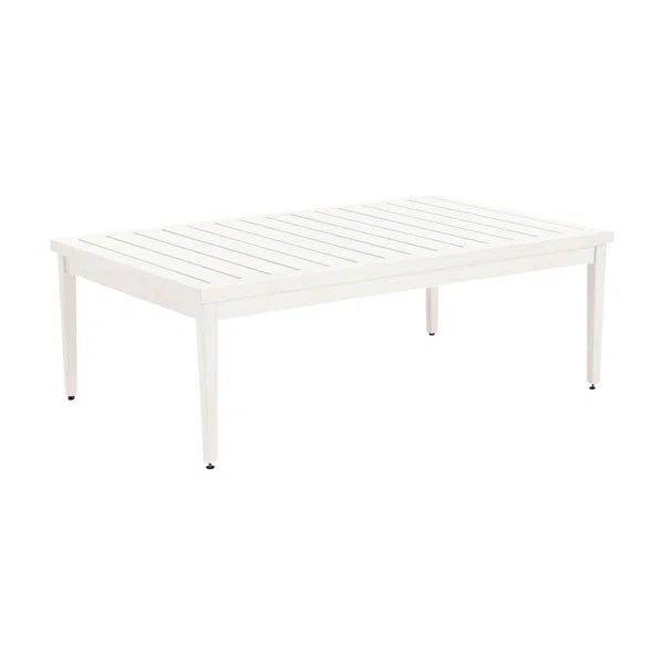 Summer Classics Chalk Brookings Rectangular Metal Outdoor Coffee Table ...