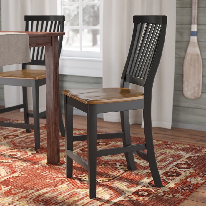 Distressed Black Carlous Solid Wood Bar Stool – Salvage & Co Indy
