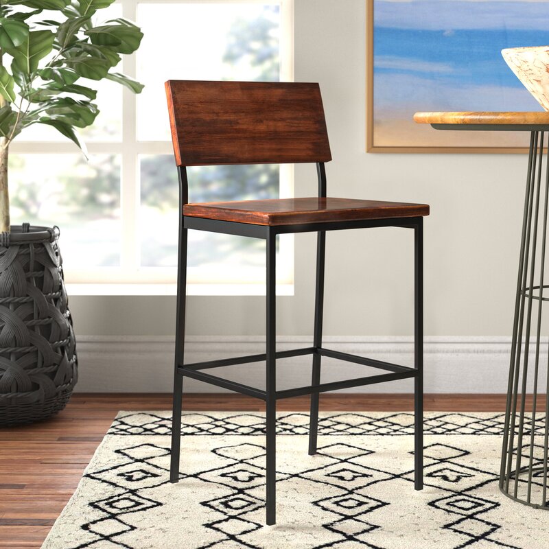 Clea Solid Wood Bar Stool – Salvage & Co Indy