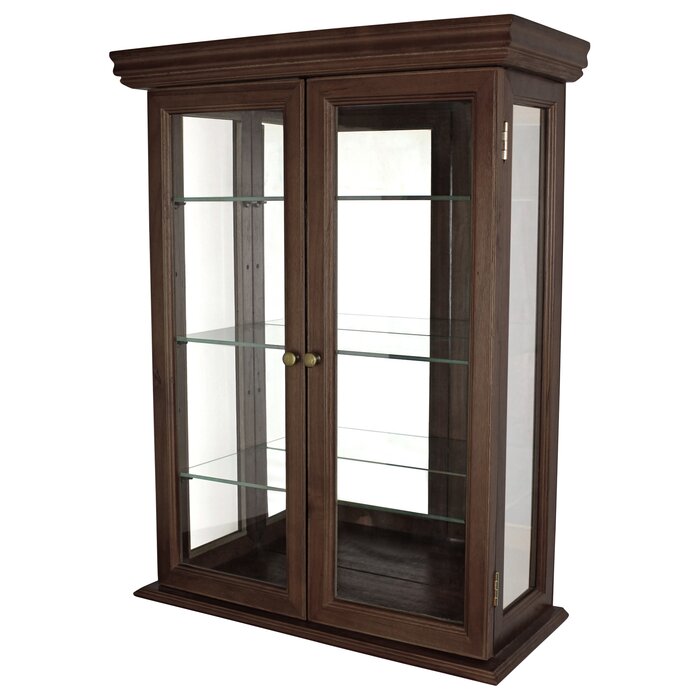 Denya Solid Wood Mirrored Back Curio Cabinet – Salvage & Co Indy