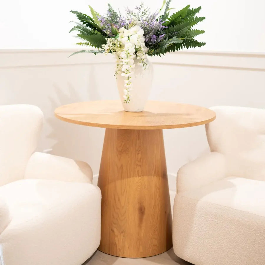 Dwen 35" Modern Round Pedestal Dining Table - SHOWROOM ITEM – Salvage ...