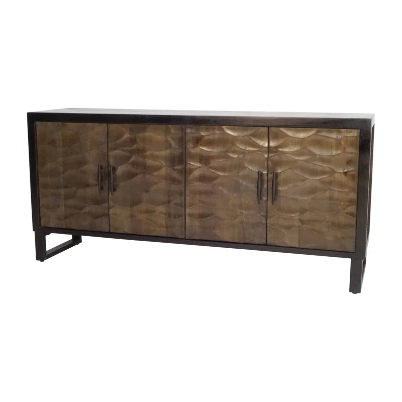Exquisite 65" Ramsey Wood Sideboard in Rich Brown SHOWROOM ITEM ...