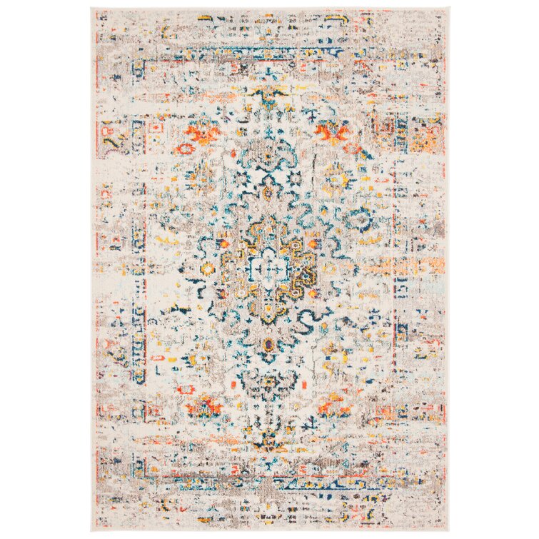 Felty Performance Cream/Blue Rug – Salvage & Co Indy
