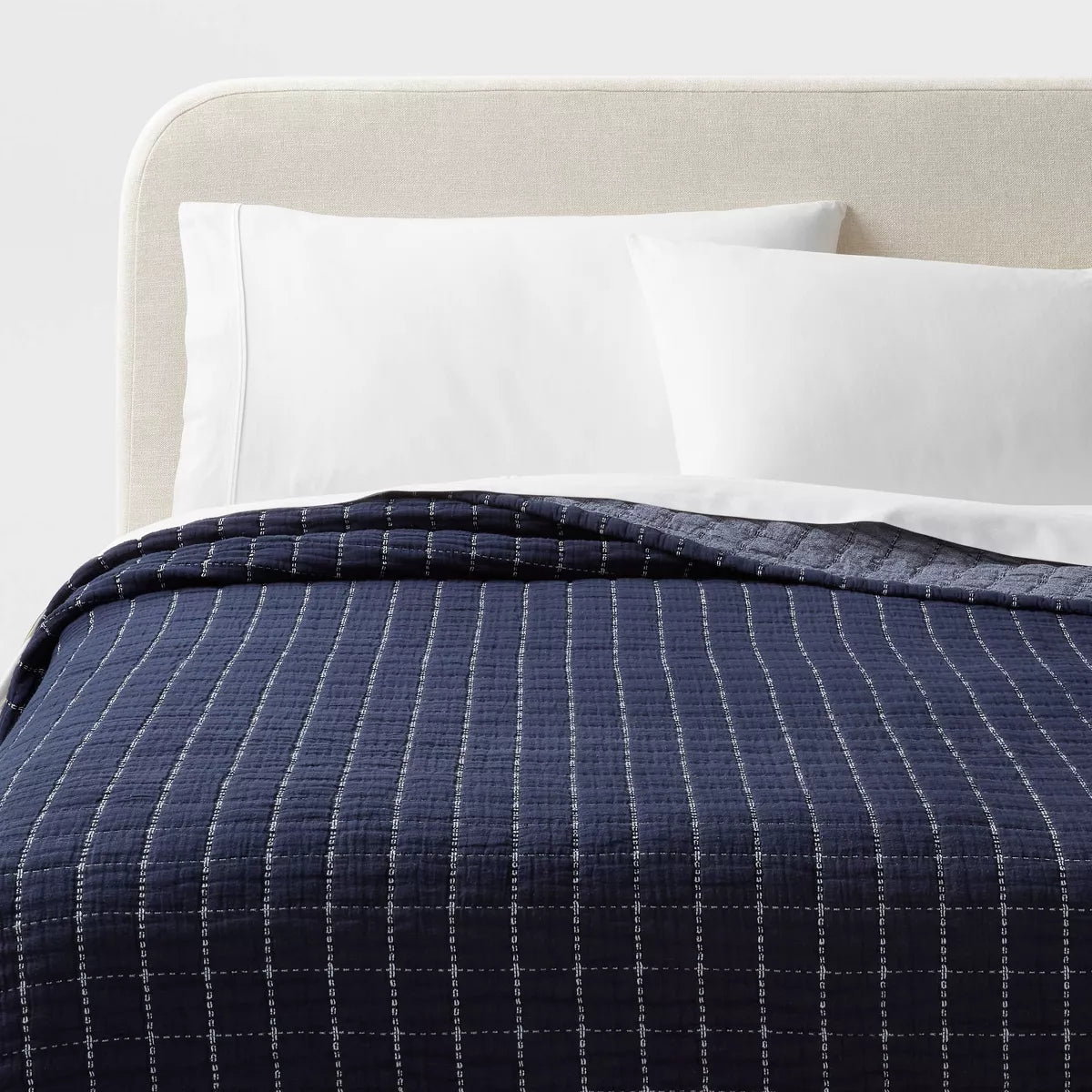 Yarn Dye Crinkle Grid Quilt – Salvage & Co Indy