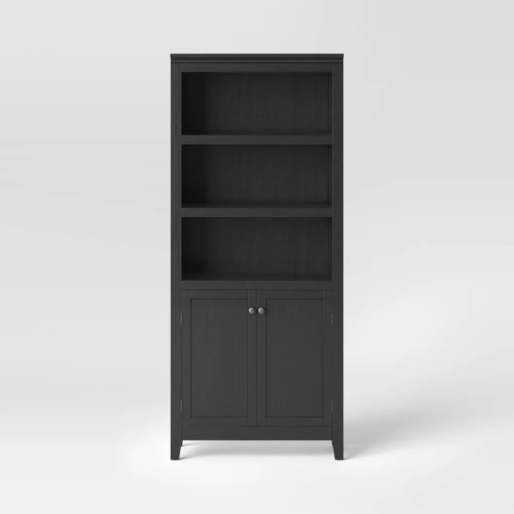 Carson 5 Shelf Bookcase with Doors – Salvage & Co Indy