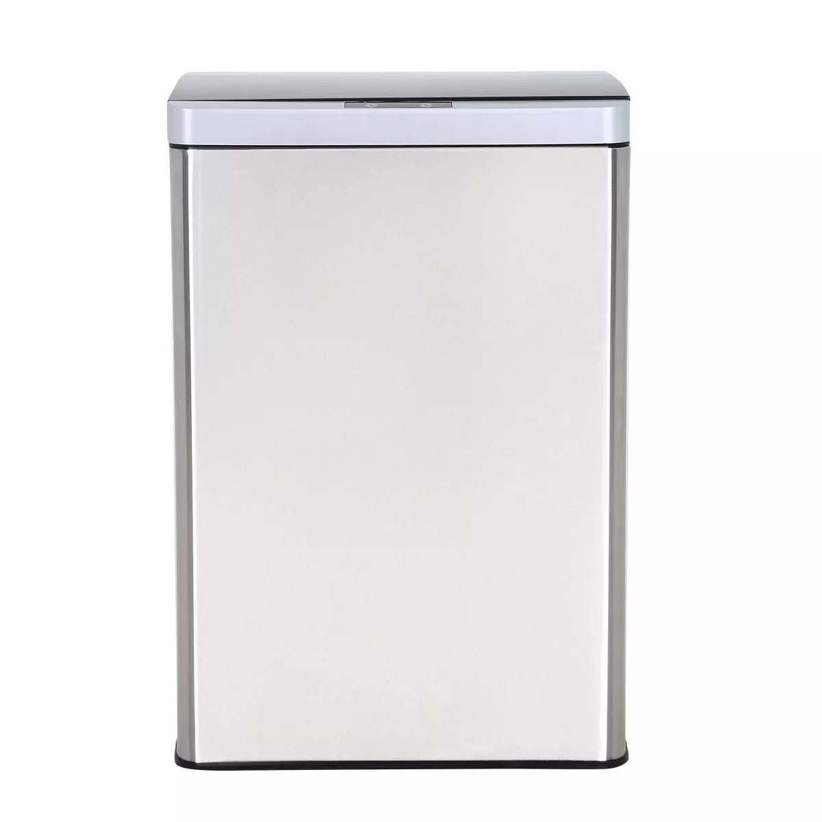 Sleek Stainless Steel Touch-Free Trash Can Kitchen Waste Bin with Soft ...