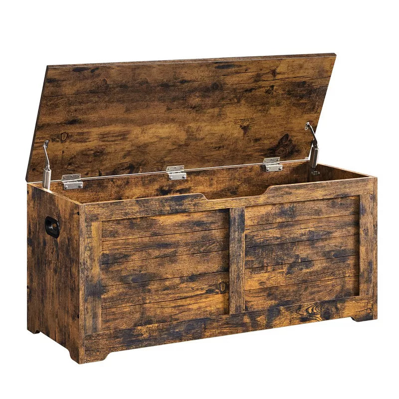 Storage Chest Storage Trunk with 2 Safety Hinges Storage Bench Shoe Be ...