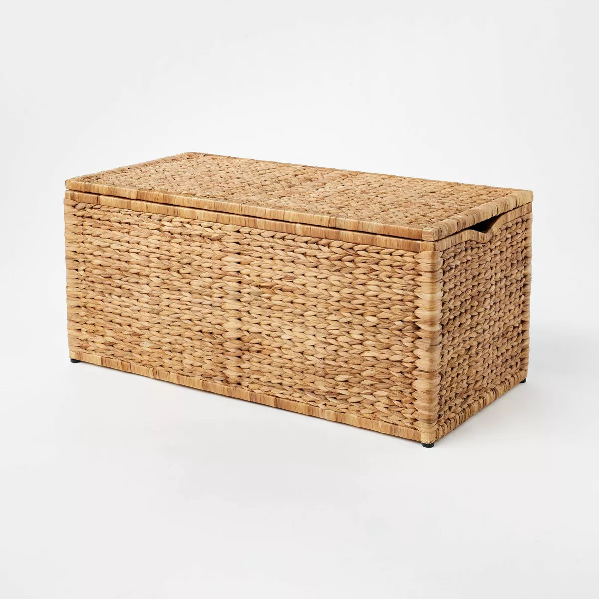 Natural Woven Storage Bench – Salvage & Co Indy