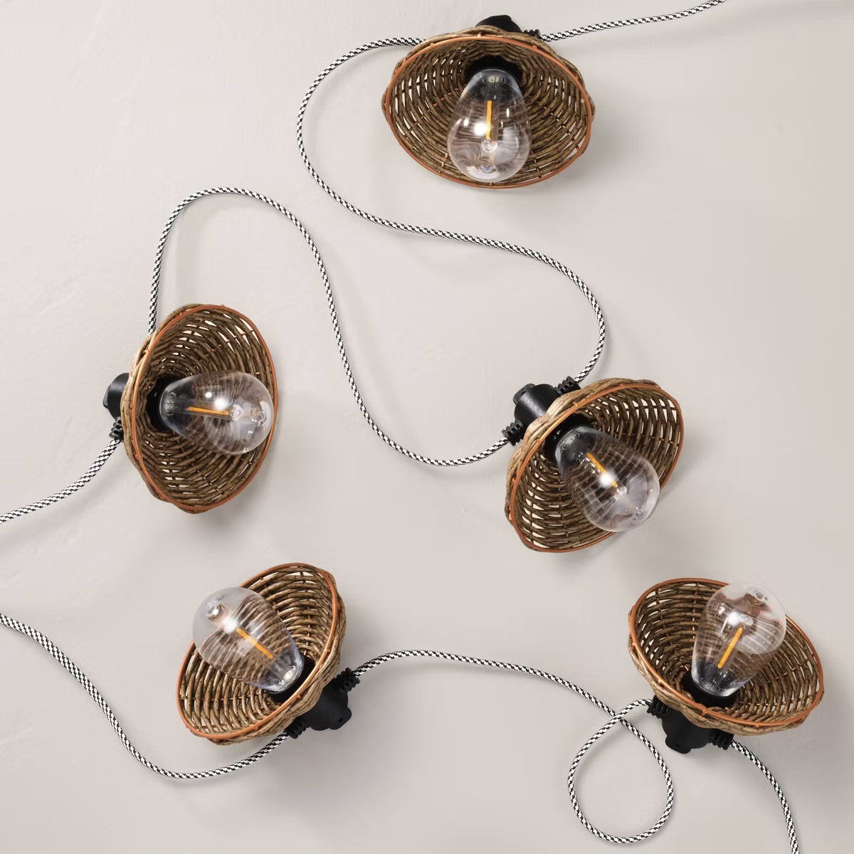 10ct LED Wired Indoor/Outdoor Shade String Lights - Hearth & Hand™ wit ...