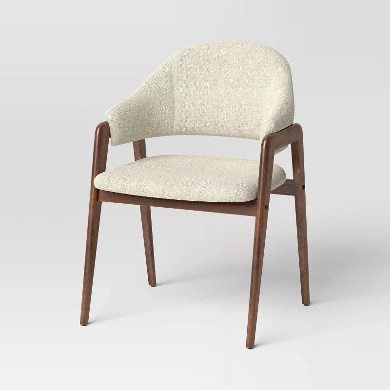 Ingleside Open Back Upholstered Wood Frame Dining Chair – Salvage & Co Indy