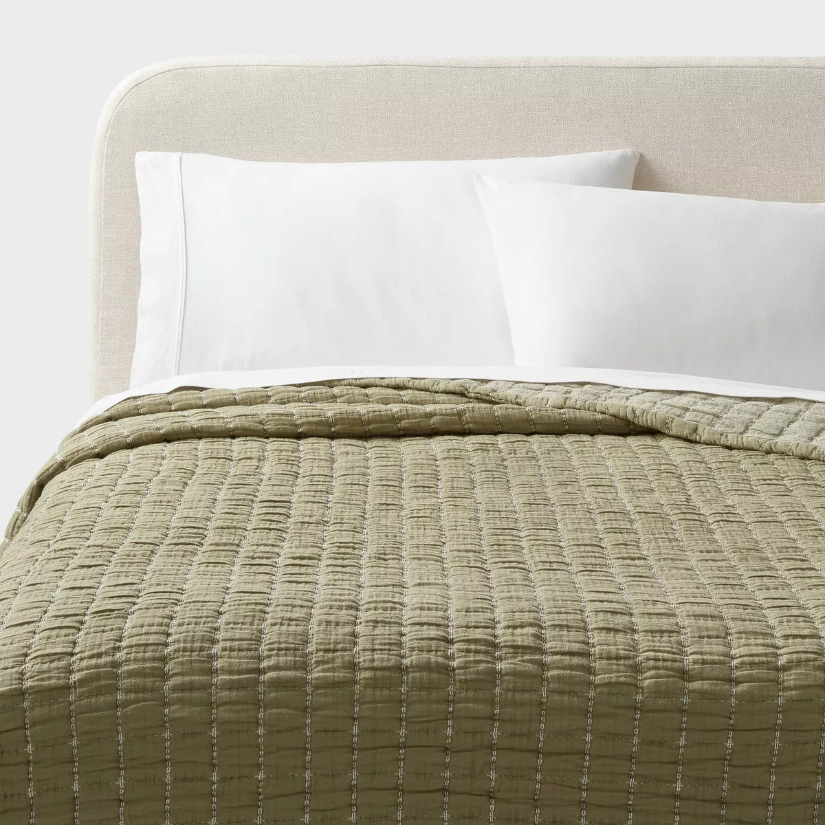 Yarn Dye Crinkle Grid Quilt - Full/Queen – Salvage & Co Indy