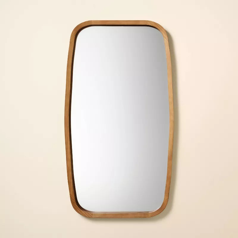 Decorative Rounded Corner Wood Wall Mirror – Salvage & Co Indy