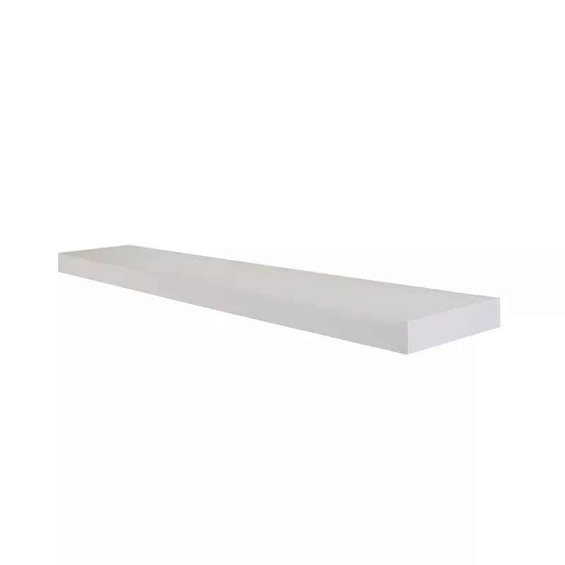 Slim Low Profile Floating Wall Shelf White – Salvage & Co Indy