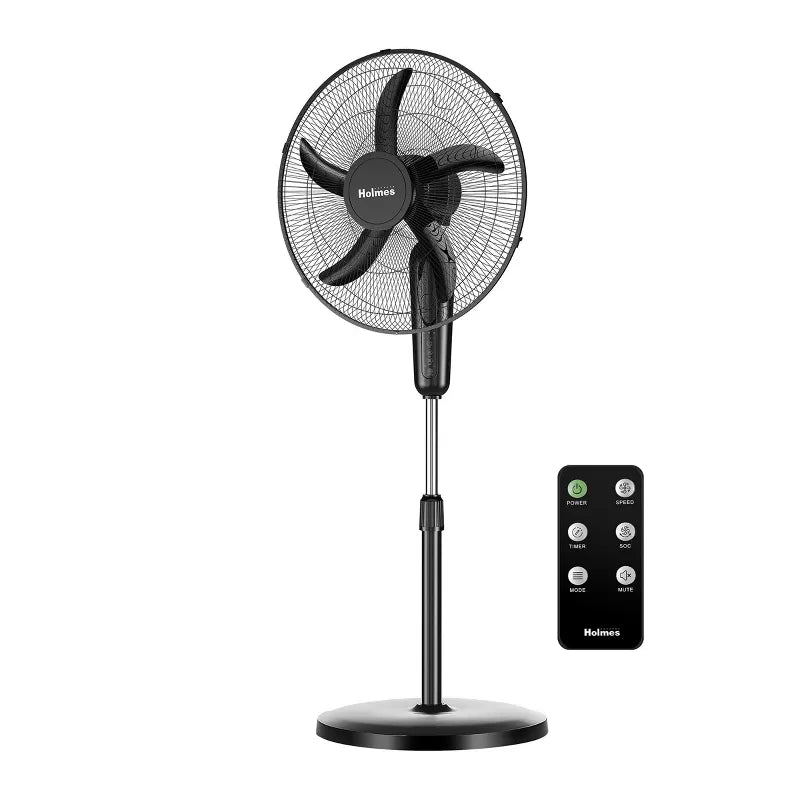 Digital Oscillating 3 Speed Stand Fan with Remote Control Black ...