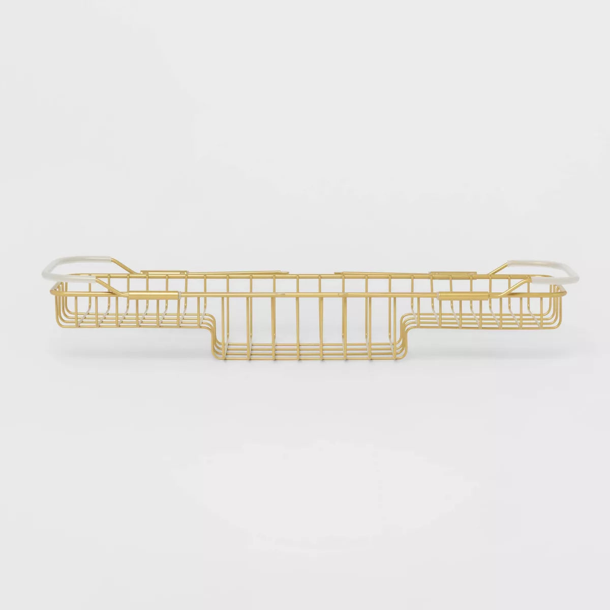 Metal Bathtub Tray with Expandable Arms Brass - Steel Bath Caddy for S ...