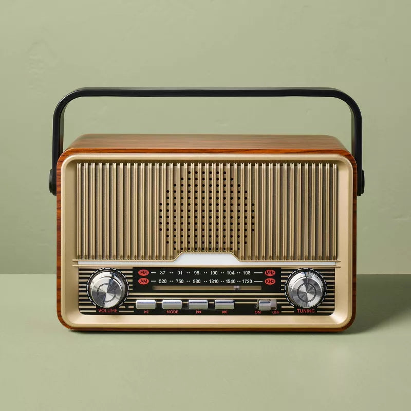 Vintage Wood Finish AM/FM Radio and Bluetooth Speaker – Salvage & Co Indy