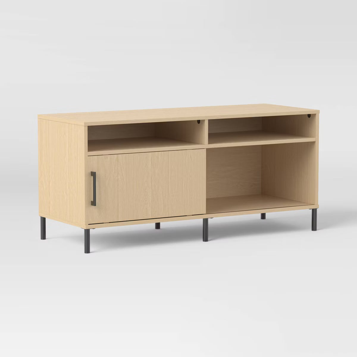Mixed Material TV Storage Stand for TVs up to 54" with Sliding Doors ...