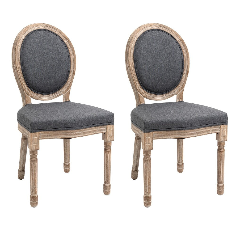 SET OF 2 French Chic Side Chairs with Curved Backrest – Salvage & Co Indy