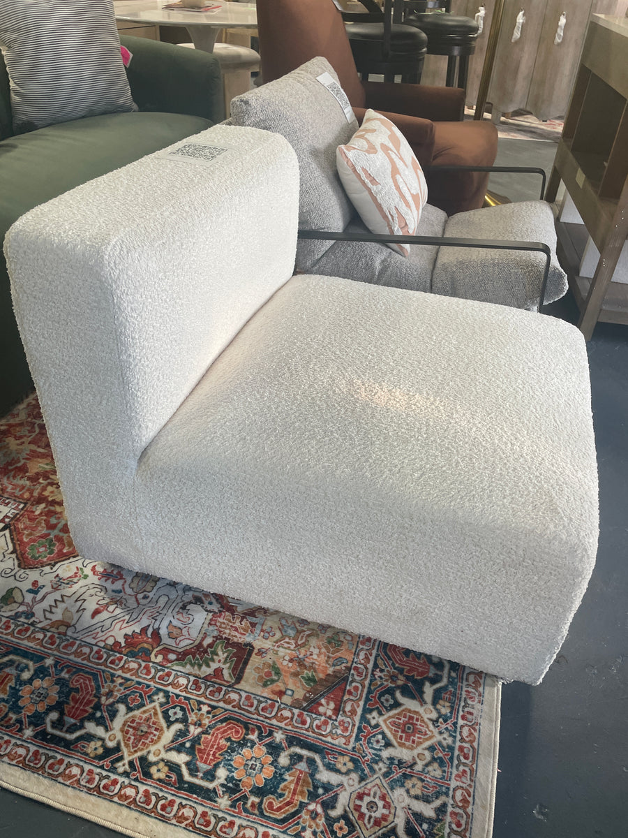Boucle Armless Chair SHOWROOM ITEM – Salvage & Co Indy