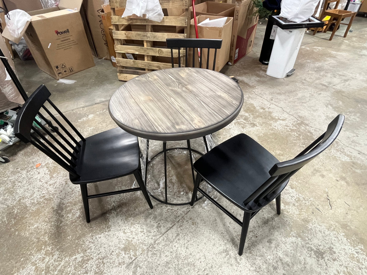 4 piece Sedona 31" Round Dining Table Set – Salvage & Co Indy