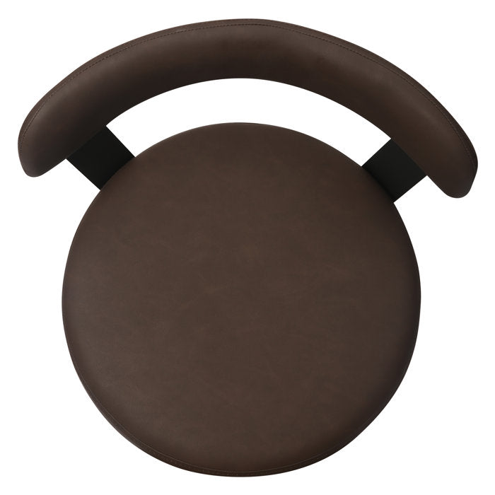 Kipton Low Back Bar Stools Metal Leather Counter Stools (Set of 2 ...