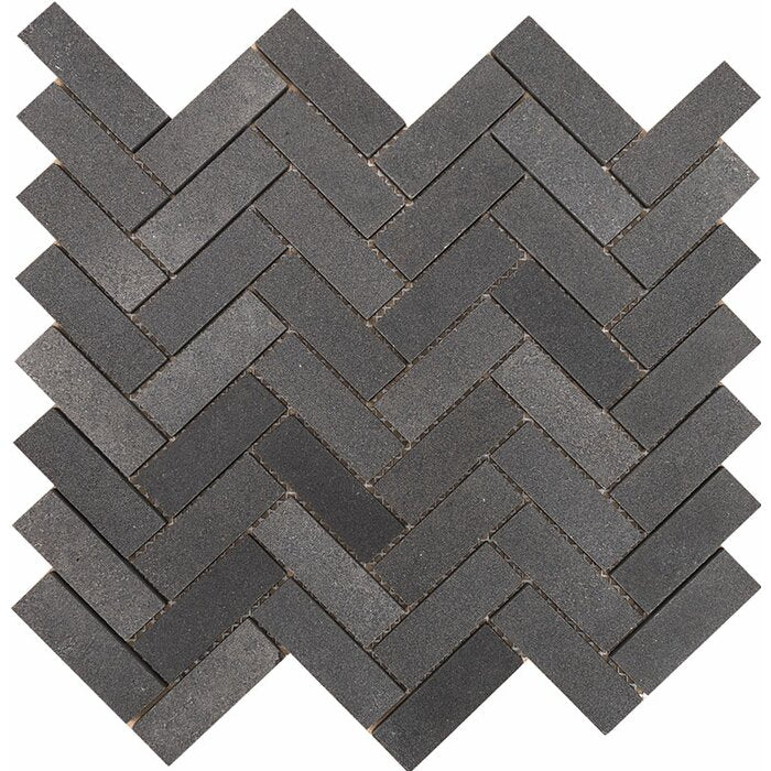 Lava Basalt Chevron Mosaic Wall & Floor Tile – Salvage & Co Indy
