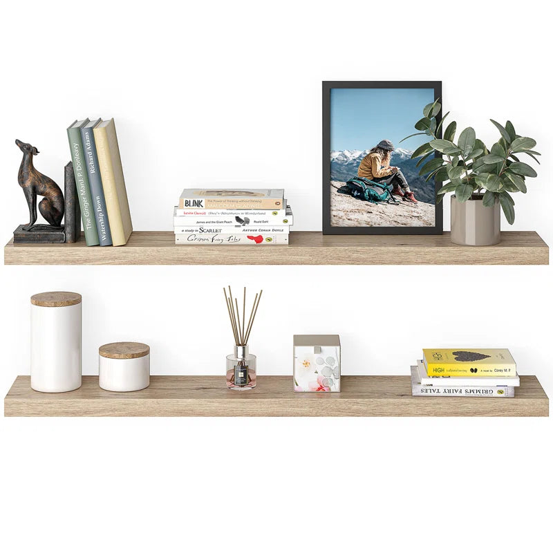 Miami Floating Shelves Set with Invisible Wall Mount Brackets (Set of ...