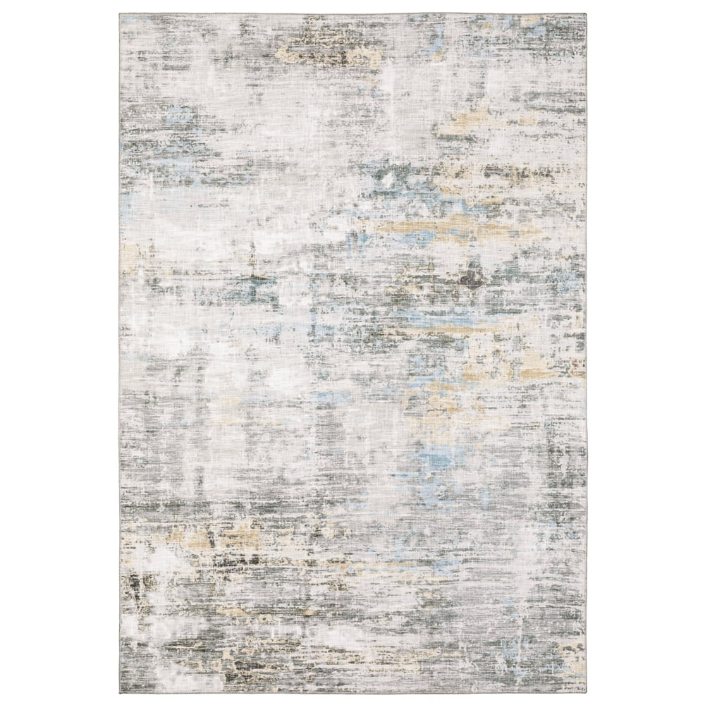 String Area Rug Beige Faded Distressed Rectangle – Salvage & Co Indy