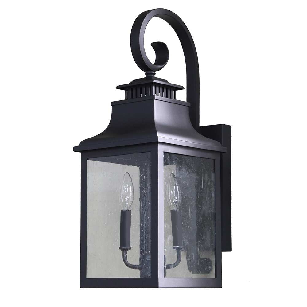 Morgan 2 Light Exterior Lighting in Black Finish (Set of 2) - 2 Boxes ...