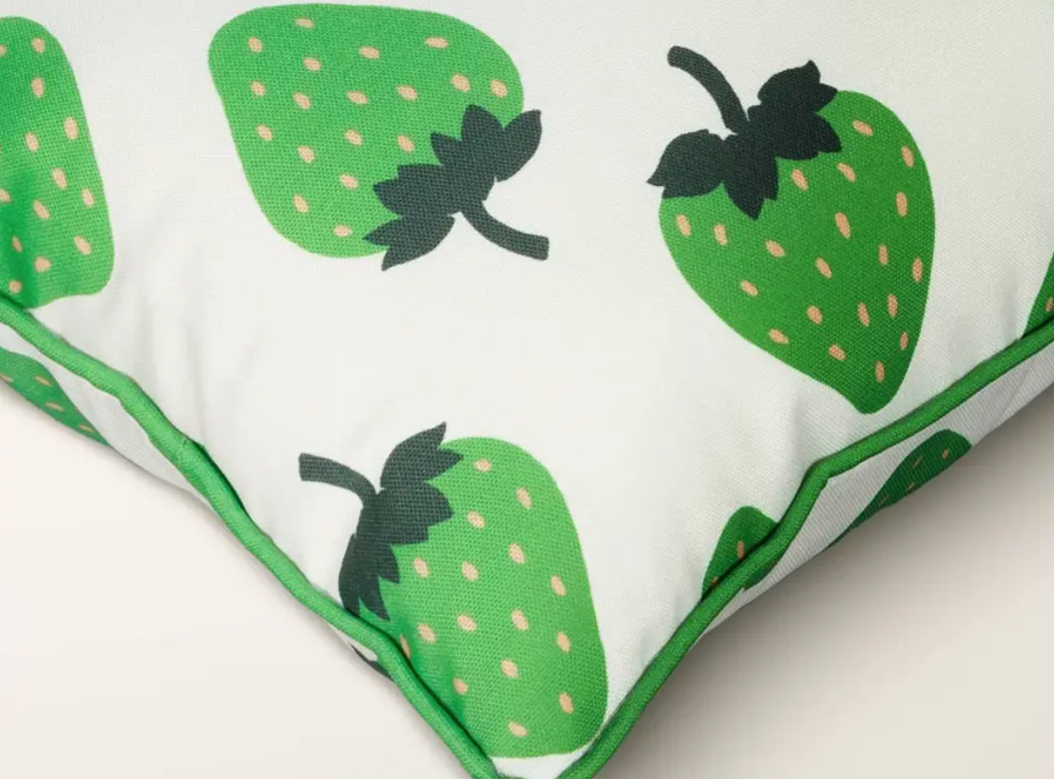 Kate Spade Target Strawberry pillow SHOWROOM ITEM – Salvage & Co Indy