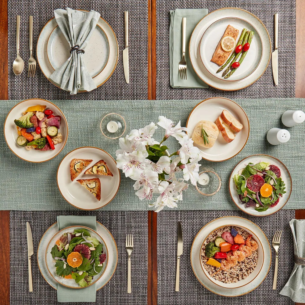 Tabletops Gallery Hanover Sea 12PC Dinnerware – Salvage & Co Indy