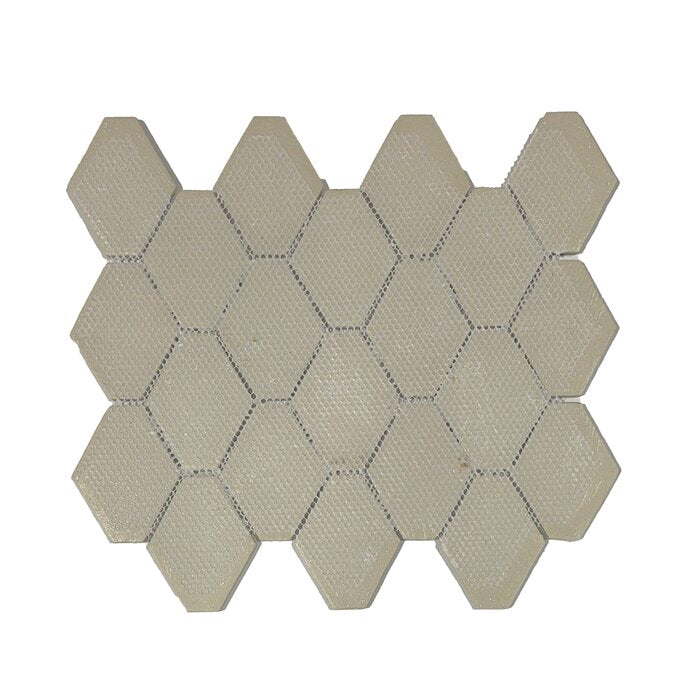 Medium Grey Terra Diamonds Glazed Ceramic Diamond Mosaic Tile (Set of ...